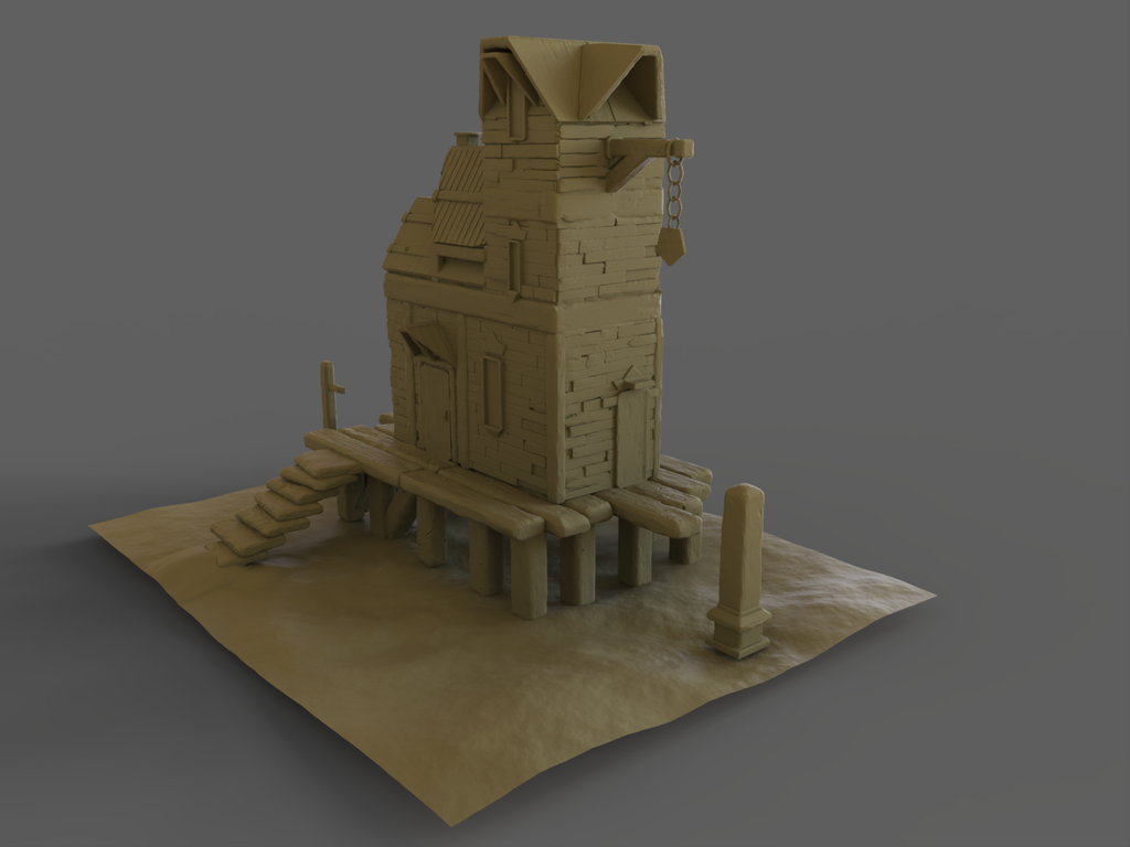 Bog house — polycount